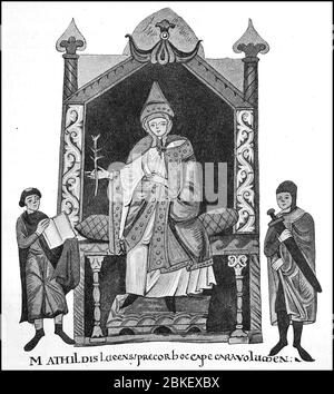 Mathilde von Canossa auf Thron Stock Photo - Alamy