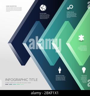 Vector Infographic vertical layers template with five levels for ...