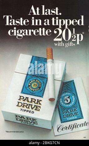 Park Drive Cigarette Advert from 1968 Stock Photo - Alamy