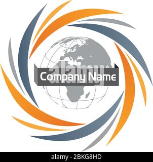 Global logo, simple gray style Stock Vector Image & Art - Alamy