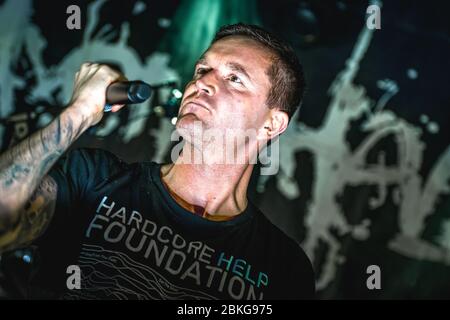 Copenhagen, Denmark. 12th, March 2018. The German metalcore band Heaven ...