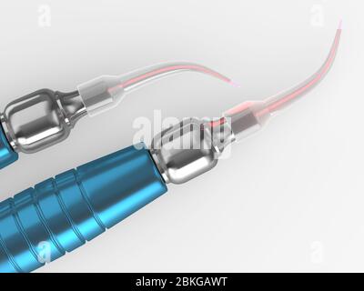 3d render of dental diode laser used to treat gums. The concept of ...