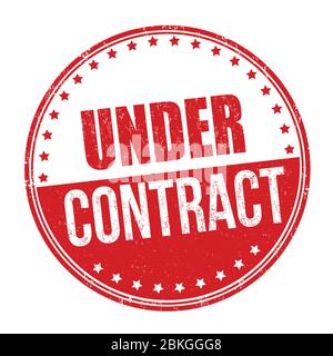 Under contract grunge rubber stamp on white background, vector ...