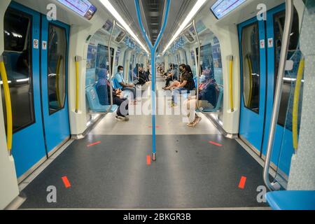 LRT train in Kuala Lumpur viewed from PWTC station, Putra district of ...