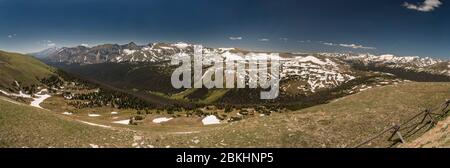 A panoramic view of the Gore mountain range at rocky mountain national ...