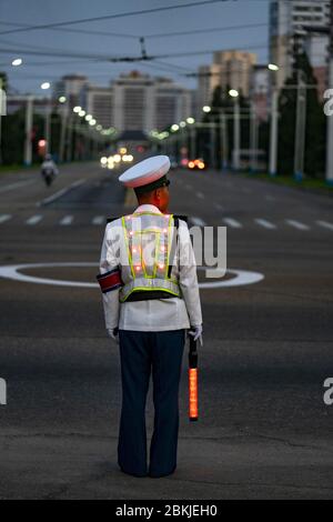 Traffic Policeman in Pyongyang, North Korea Stock Photo - Alamy
