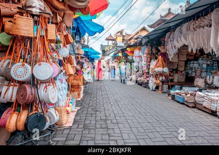 Tourists visiting Ubud Market or known as Ubud Art Market Stock Photo ...