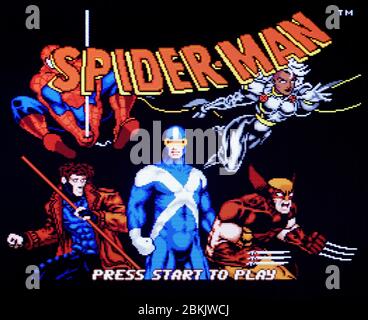 Spider-Man Spiderman - Sega Genesis Mega Drive - Editorial use only ...