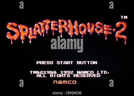Splatterhouse 2 - Sega Genesis Mega Drive - Editorial use only Stock ...