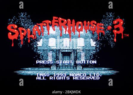 Splatterhouse 2 - Sega Genesis Mega Drive - Editorial use only Stock ...