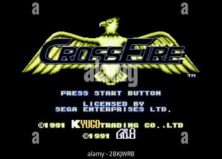 Cross Fire Crossfire - Sega Genesis Mega Drive - Editorial use only ...
