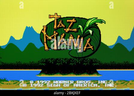 Taz Mania - Sega Genesis Mega Drive - Editorial use only Stock Photo ...