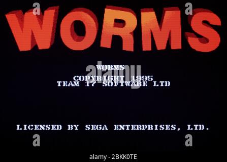 Worms Team 17 - Sega Genesis Mega Drive - Editorial use only Stock ...