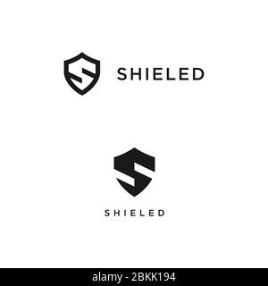 Initial letter H with shield icon logo design vector illustration ...