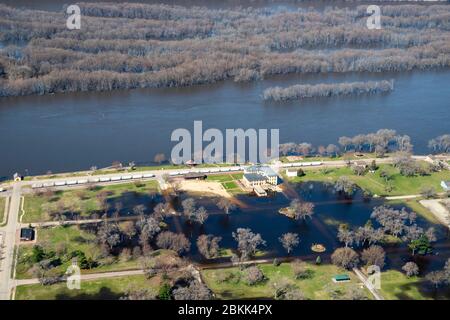 Prairie Du Chien Wisconsin USA shown on a road map or Geography map ...