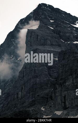 Banner cloud on the Eiger at Grindelwalk in the Swiss Alps Stock Photo ...
