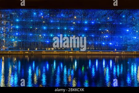 Scenic night night of MuCEM (Museum of European and Mediterranean ...