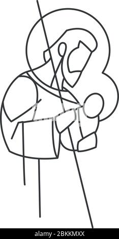 Digital illustration or drawing of Saint Joseph face Stock Vector Image ...