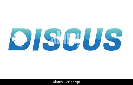 Discus fish logo. Label or icon vector template Stock Vector Image ...