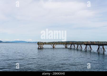 A water landscape with a cloudy sky over the Pugarevsky quarries ...