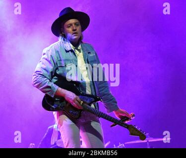 Win Butler of Arcade Fire performs at Rock in Roma festival 2014 Stock ...