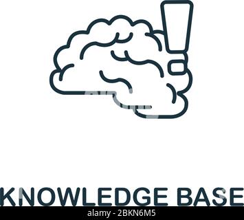 Knowledge Base icon. Line element from customer relationship collection ...