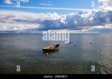 Small Boat in Nida at the Curonian Spit, Lithuania, Baltic States in ...