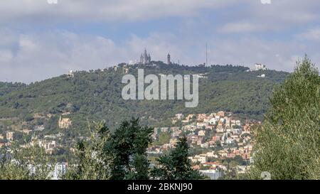 Beautiful landscape over Barcelona Spain Stock Photo - Alamy