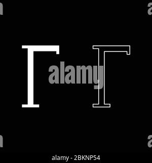 Gamma greek symbol capital letter uppercase font icon black color ...