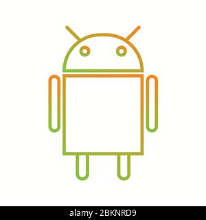 Beautiful Android vector line icon Stock Vector Image & Art - Alamy