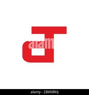 letter dt symbol simple geometric line logo vector Stock Vector Image ...