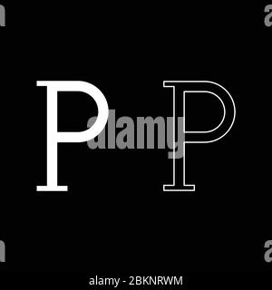 Rho greek symbol capital letter uppercase font icon outline black color ...