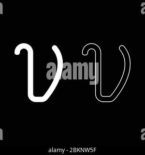 Upsilon greek symbol small letter lowercase font icon in circle round ...