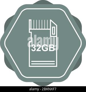 Beautiful Sd card vector line icon Stock Vector Image & Art - Alamy