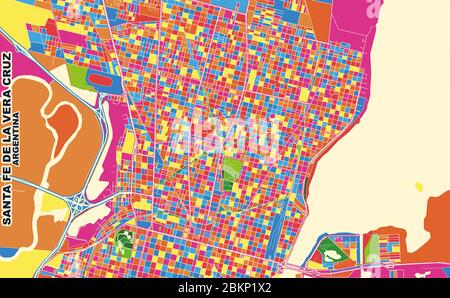Background Santa Fe de la Vera Cruz map, Argentina, white and light ...