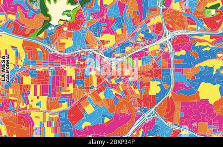 Mesa map. Detailed map of Mesa city administrative area. Cityscape ...