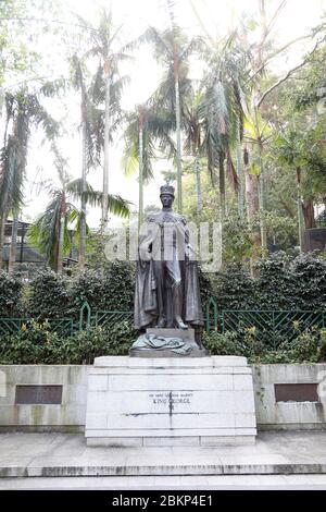 A statue of King George VI in his Garter robes, erected just off The ...