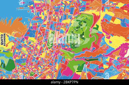 Quito vector map. Detailed map of Quito city administrative area ...