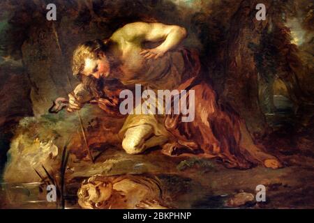 Narcissus 1720 by LEMOYNE, François 1688 - 1737, France, French, ( In ...