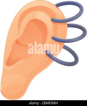 Diamond ear piercing icon. Cartoon of diamond ear piercing vector icon ...