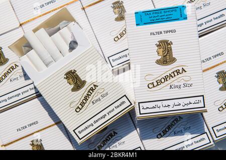 Egypt, Cairo, cigarette pack Cleopatra Stock Photo - Alamy