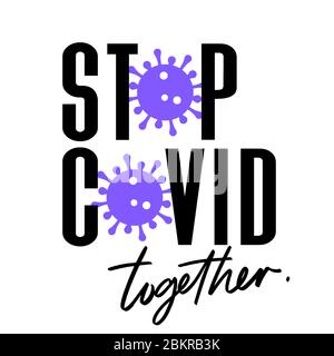 Together We Fight Covid-19, Covid-19 Motivational Typography Quote ...