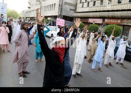 Pashtun Tahafuz Movement protest against the Pakistan Army outside the ...
