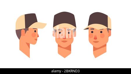 Teen Boy Vector. Animation Creation Set. Face Emotions, Gestures. Face ...