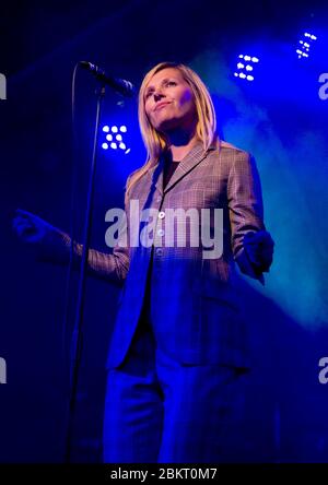 Sarah Cracknell, lead singer with the pop band St Etienne performs on ...