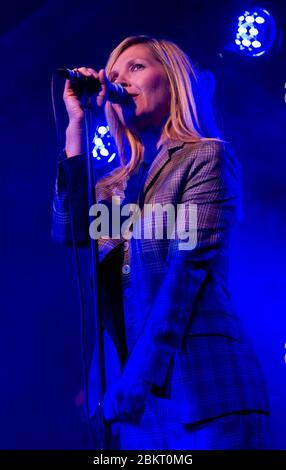 Sarah Cracknell of St Etienne performing on stage at the Bloomsbury ...