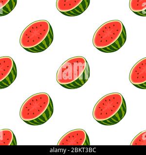 Theme big colored seamless watermelon, bright berry pattern for seal ...