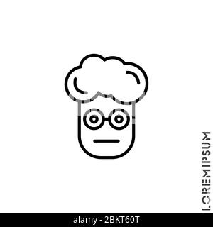 Meh boy, man icon vector, emoticon symbol. Modern flat symbol for web ...