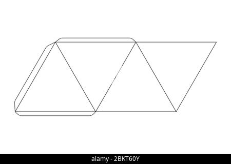 Pyramid Shape Box packaging die cut template design Stock Vector Image ...