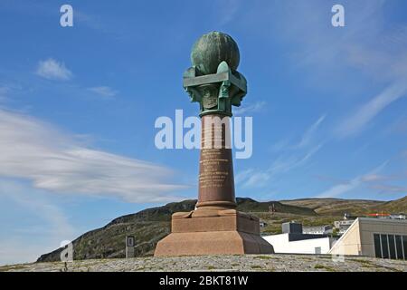 The Meridian monument, Fuglenes, Hammerfest, Finnmark, Norway. UNESCO ...